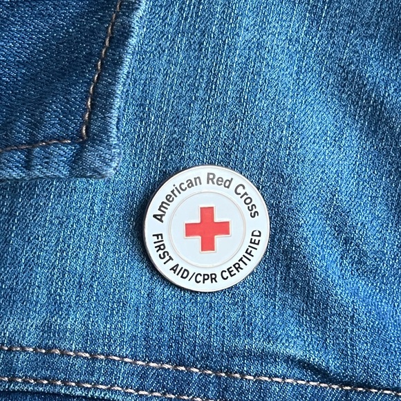 Accessories | Red Cross First Aid Cpr Certified Pin | Poshmark